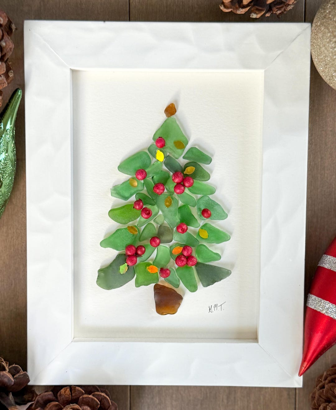 Sea Glass Tree /christmas Tree/xmas Tree /holiday Gift/sea Glass Art ...