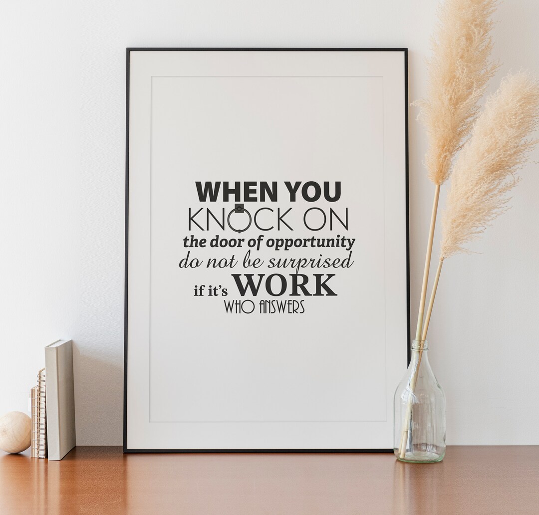 Printable Art, Quote Text Picture, "when You Knock on the Door". Home ...