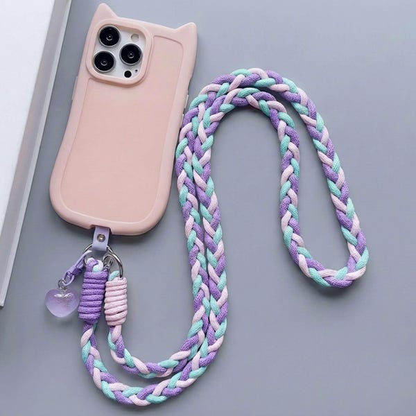 Phone Lanyard Braided - Etsy UK