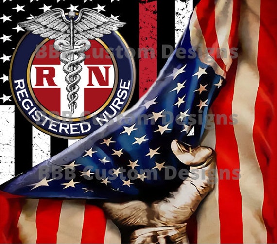 American Flag / Eagle / Gun / RN / Registered Nurse 2nd | Etsy
