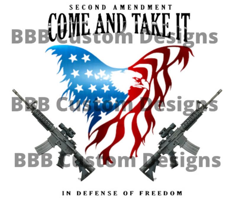 2nd Amendment Skull Flag Bullets and Gun Second Amendment / - Etsy