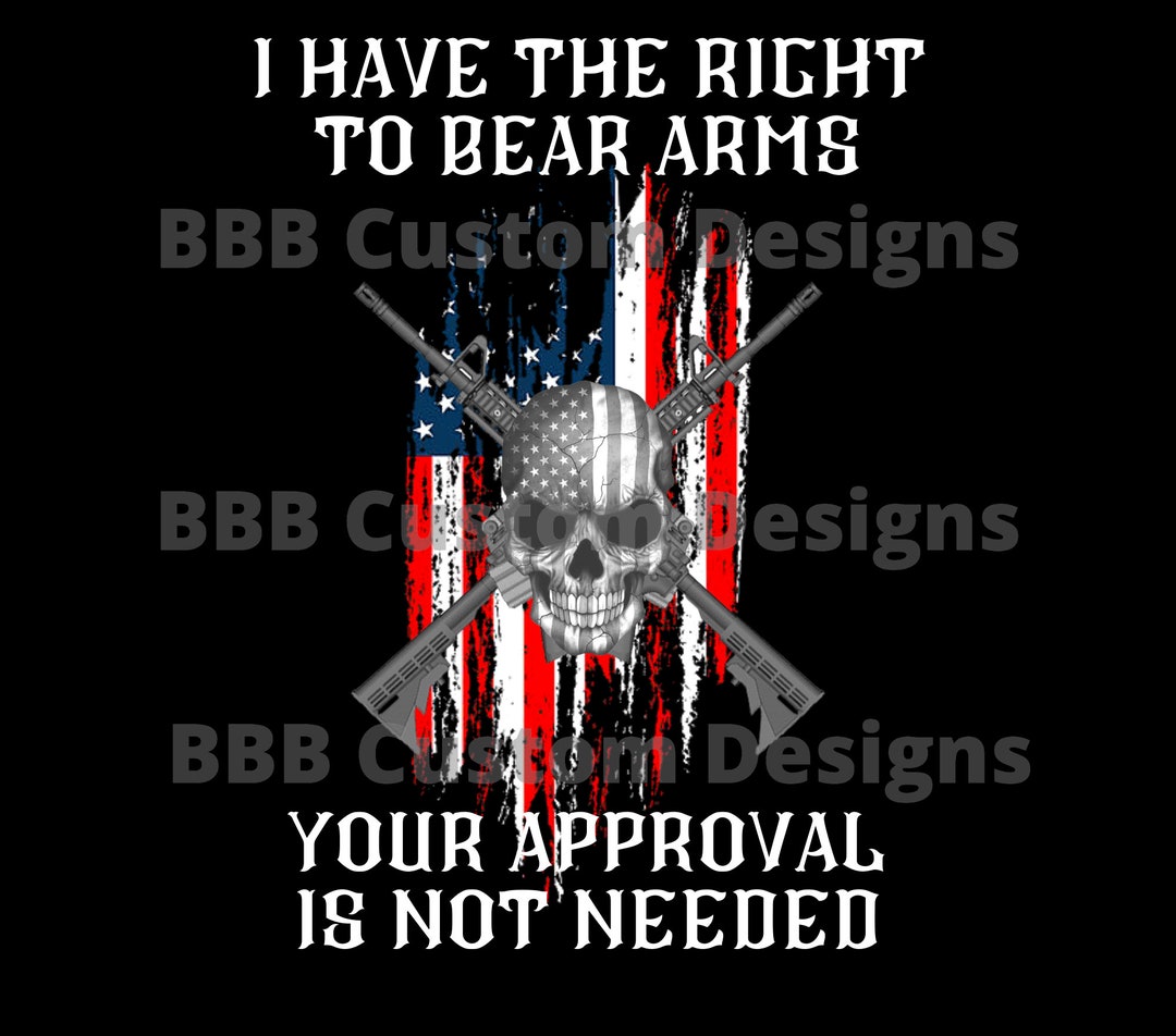 2nd Amendment Skull Flag Tumbler Design, Gun Rights PNG (digital ...