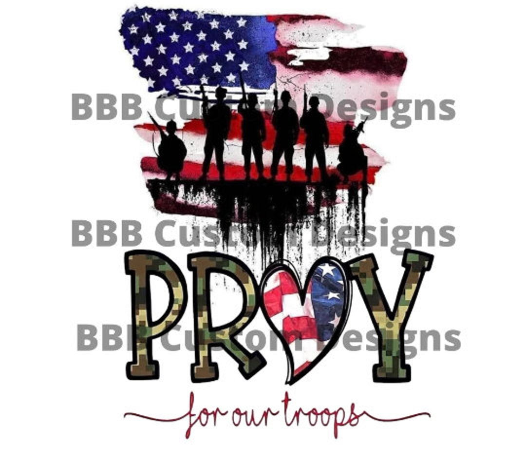 Pray for Our Troops / Soldier / Military / American Flag 20oz Tumbler ...