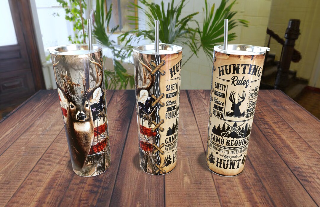 Deer / Hunting / Hunting Rules / Buck / American Flag / Camouflage 3 ...