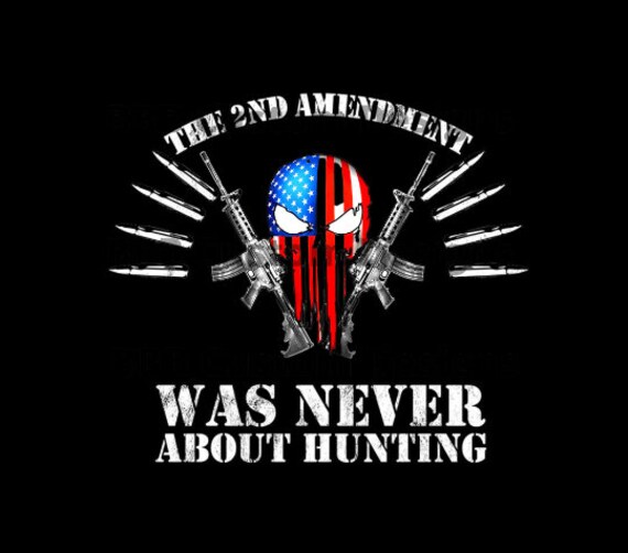 2nd Amendment Skull Flag Bullets and Gun Second Amendment / - Etsy