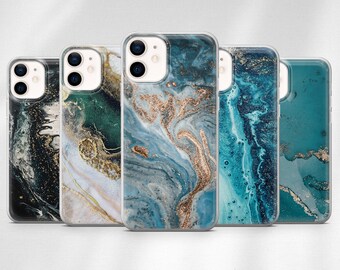Marble Phone Case Blue - Etsy