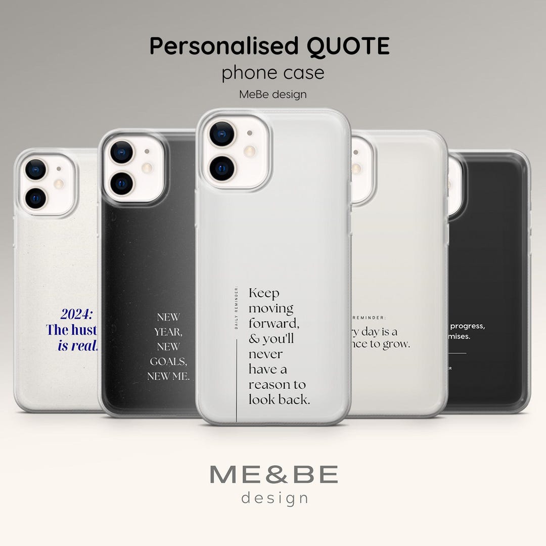 2025 Personalised Motivational Phone Case Text Quote Cover iPhone 16 ...
