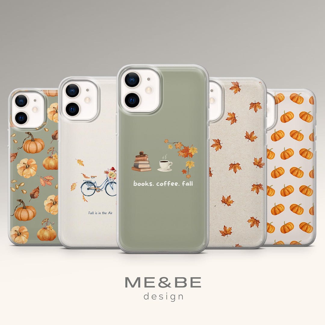 Autumn Phone Case Pumpkin Leaf Nature Cover for iPhone 15 Pro Max, 14 ...