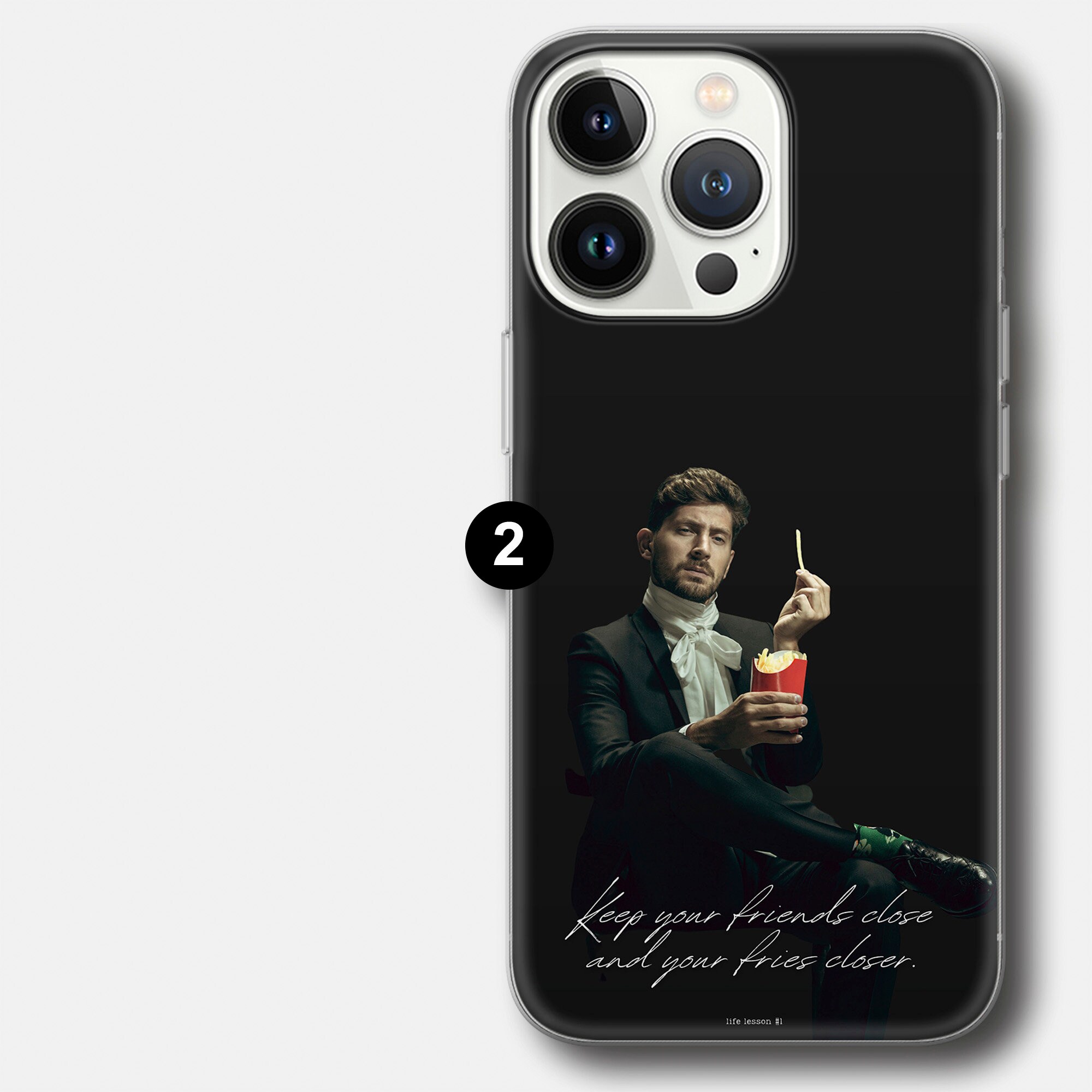 Comical Renaissance Burger Phone Case Fries Quote Galaxy Cover - Etsy