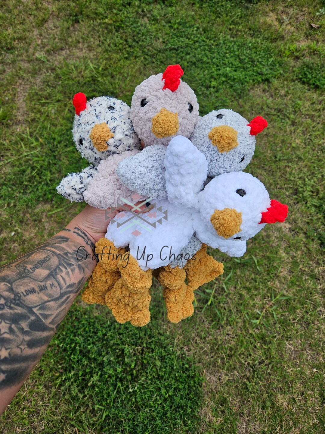 Crocheted Chicken Loveys-baby Lovey-chicken Snuggler-baby Shower Gift ...