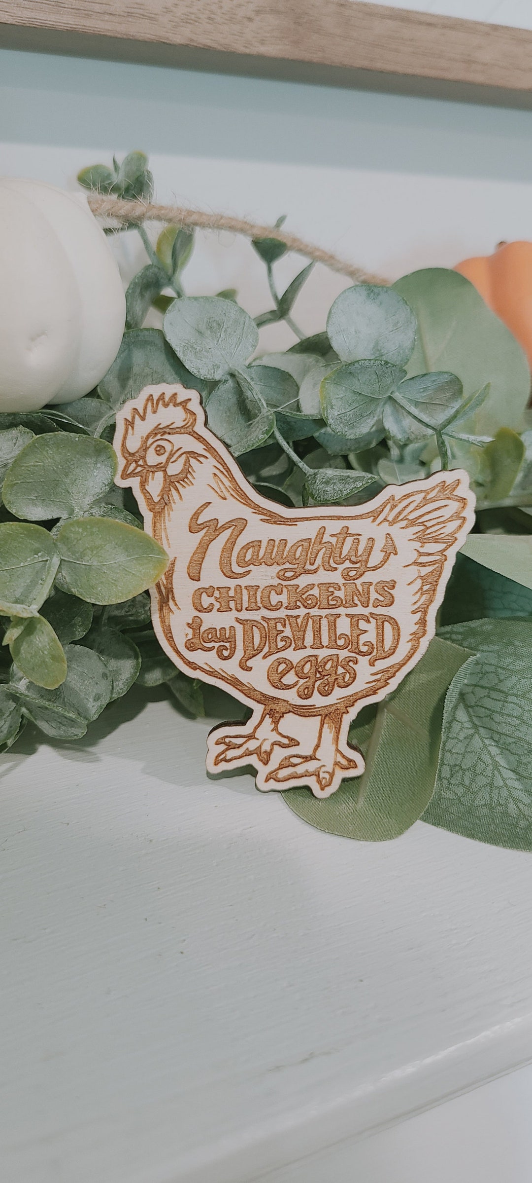 Wooden Naughty Chickens Fridge Magnet-refrigerator Magnet-funny Chicken ...
