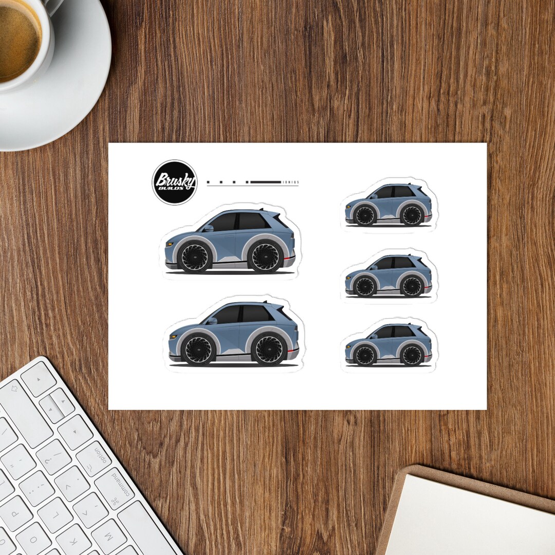 Hyundai IONIQ 5 "fun-sized" Lucid Blue Sticker Sheet - Etsy