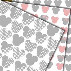 Disney Themed Scrapbook Paper 12x12 Disney World Disneyland Vacation ...