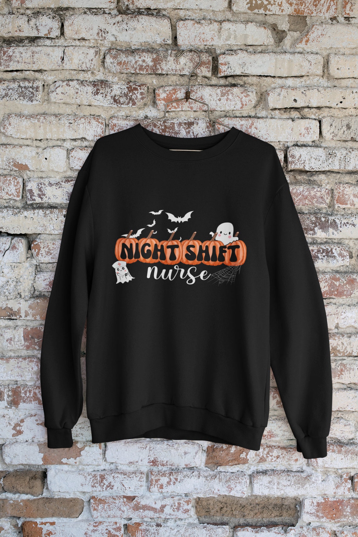 Night Shift Nurse Halloween SVG PNG With Pumpkins Ghosts, Halloween ...