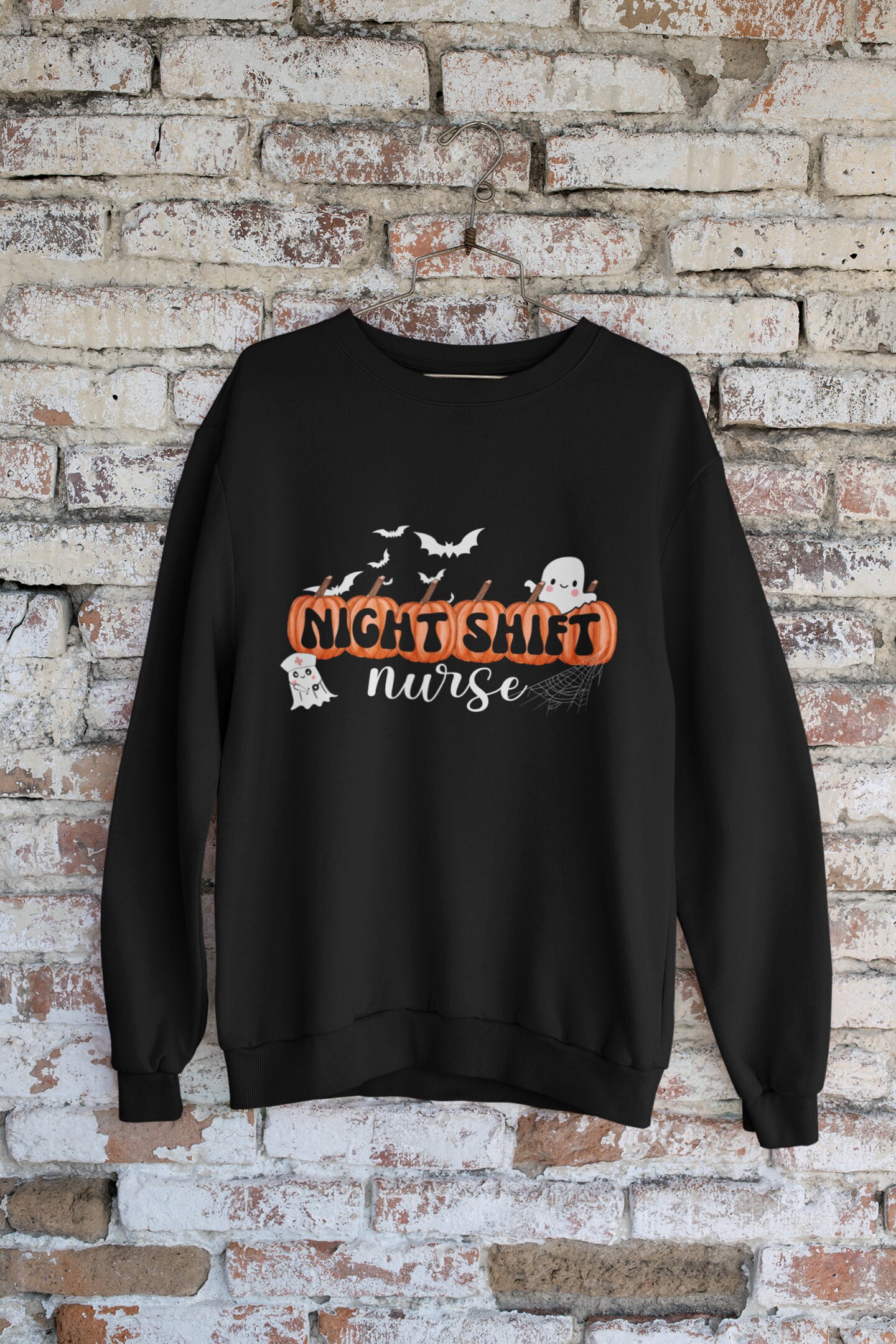 Night Shift Nurse Halloween SVG PNG With Pumpkins Ghosts, Halloween ...