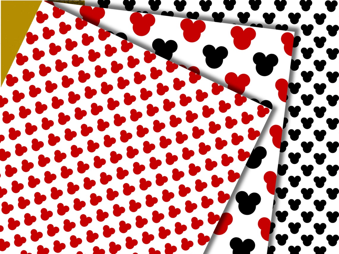 Disney Themed Scrapbook Paper 12x12 Disney World Disneyland Vacation ...