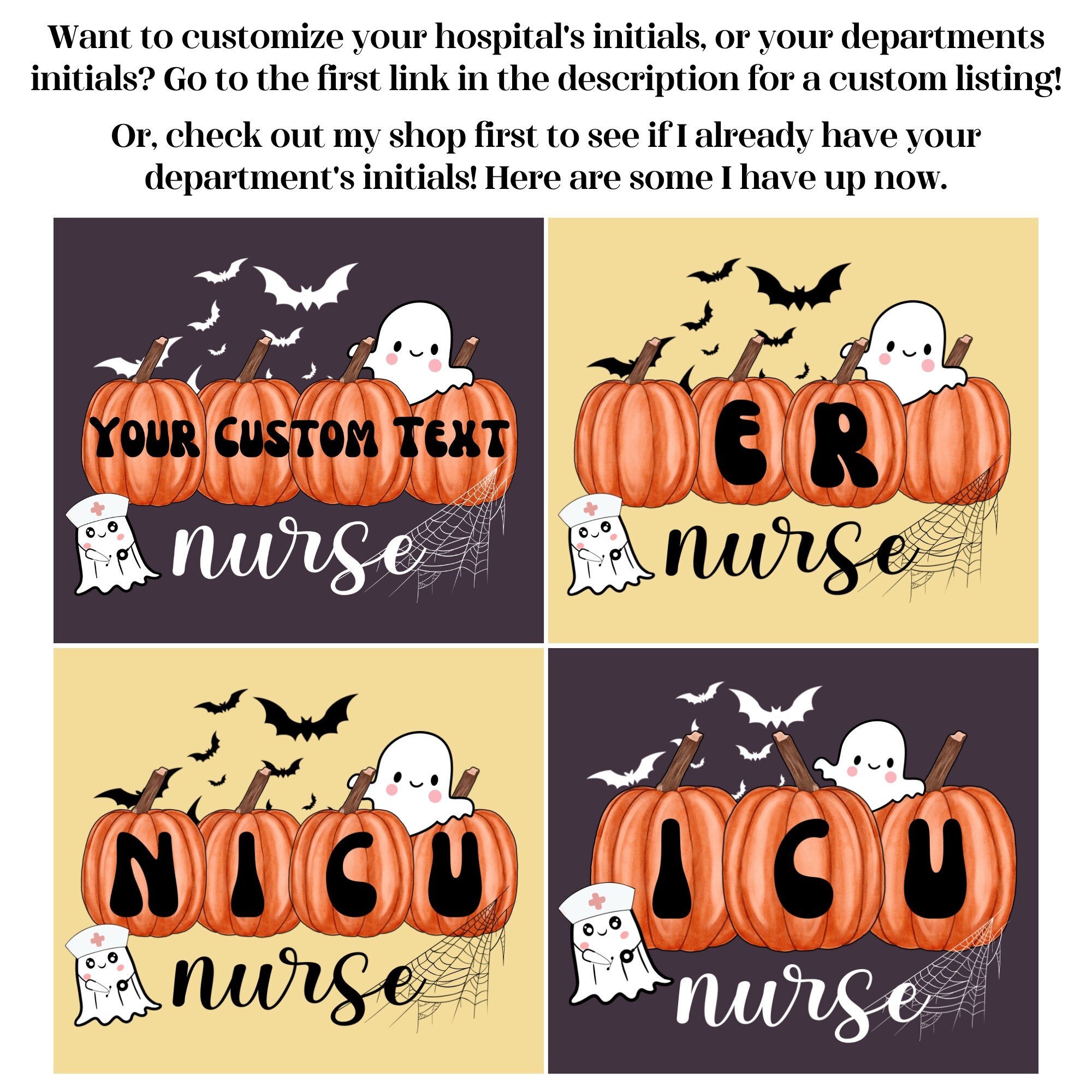 Night Shift Nurse Halloween SVG PNG With Pumpkins Ghosts, Halloween ...