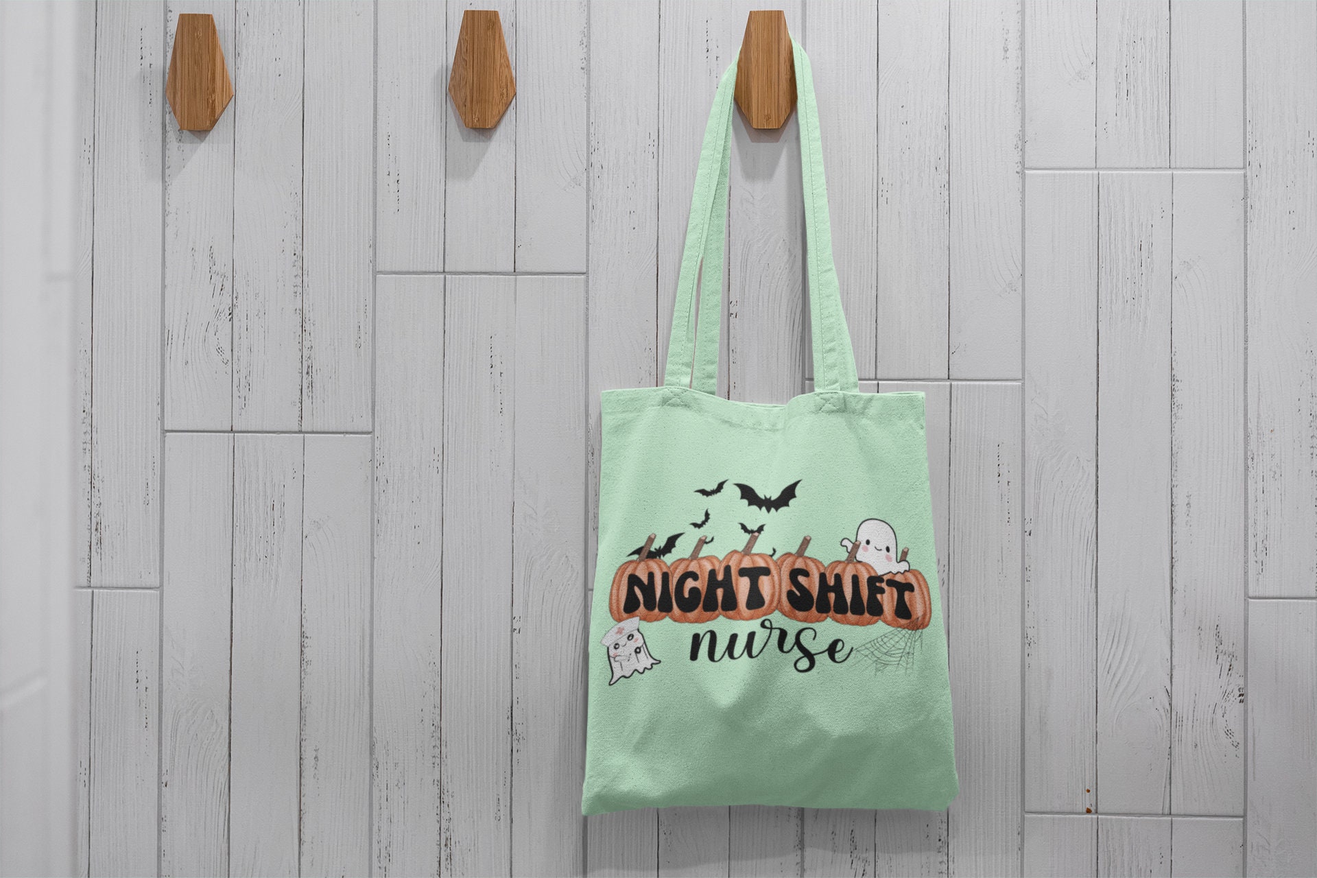 Night Shift Nurse Halloween SVG PNG With Pumpkins Ghosts, Halloween ...
