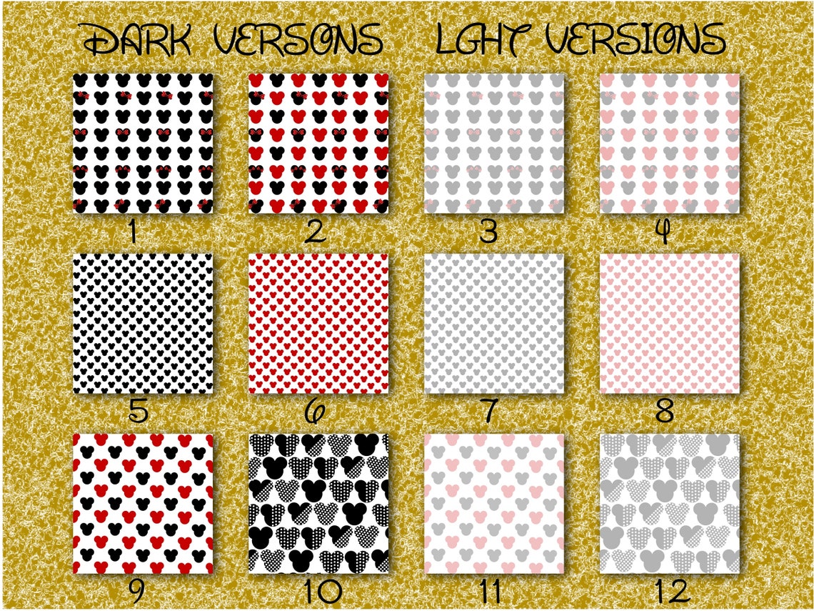 Disney Themed Scrapbook Paper 12x12 | Disney World Disneyland Vacation ...