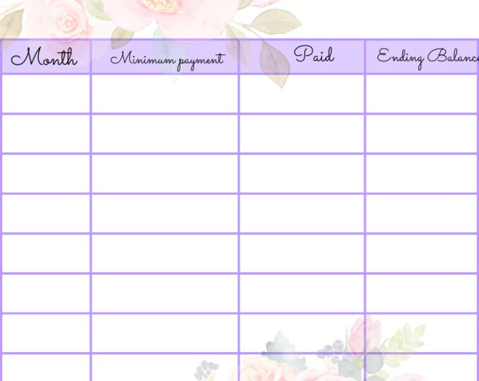 Debit Tracker - Etsy