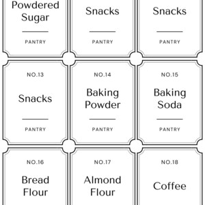 Minimalist Pantry Labels, Large Pantry Labels, Downloadable Pantry ...