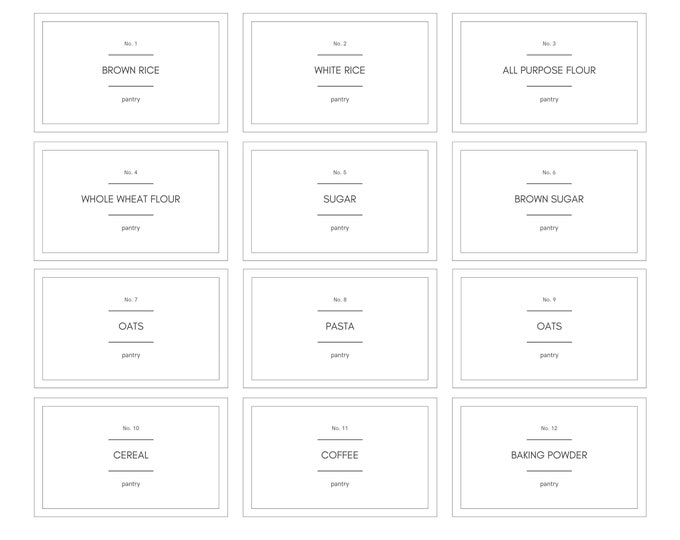 White Modern Minimalist Spice Labels, Printable Spice Labels, Instant ...