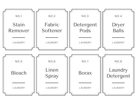 Minimalist White Laundry Labels Downloadable Laundry Labels - Etsy