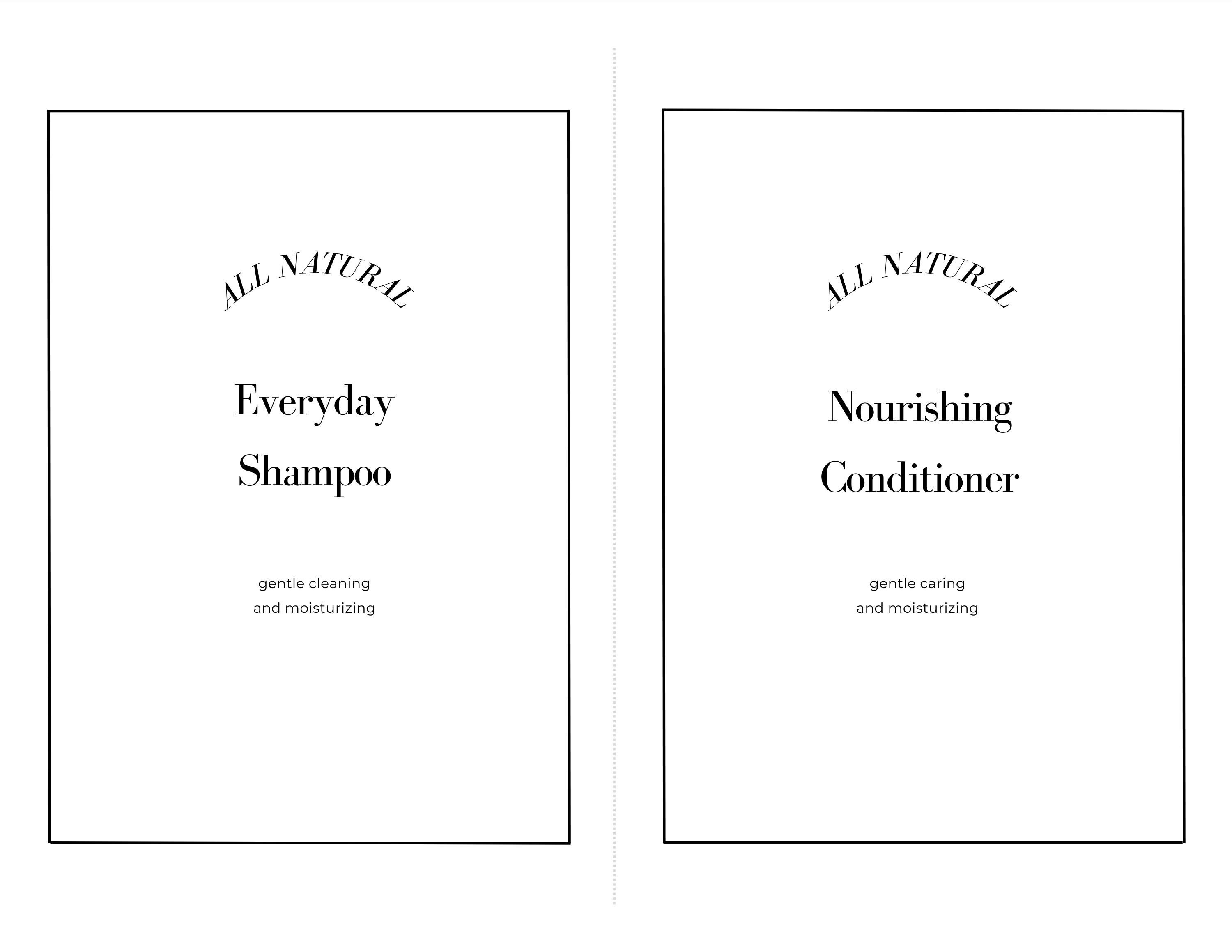 Minimalist Shampoo & Conditioner Labels, ***MULTIPLE FONTS*** Printable ...