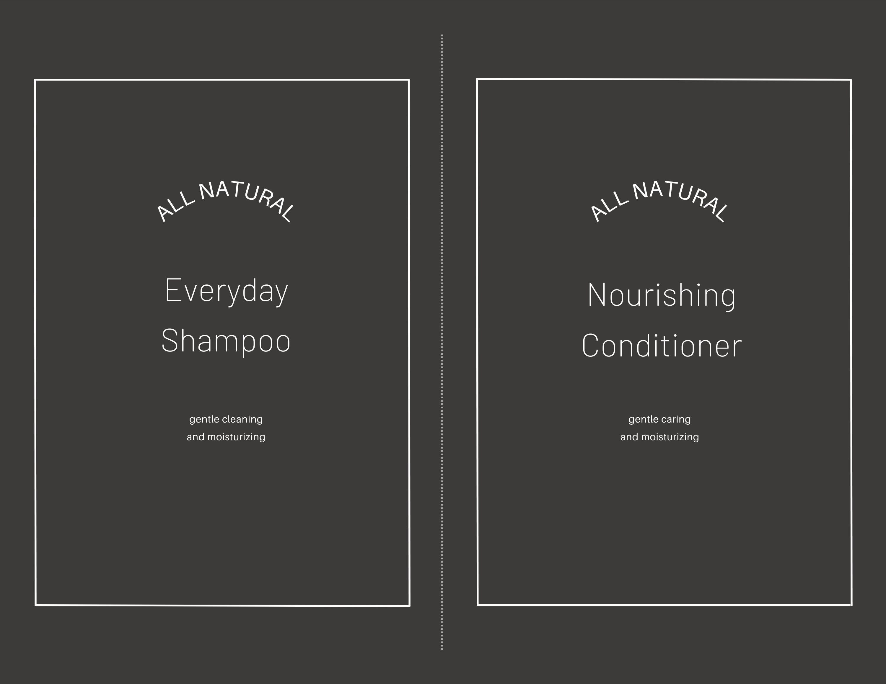 Minimalist Shampoo & Conditioner Labels, ***MULTIPLE FONTS*** Printable ...