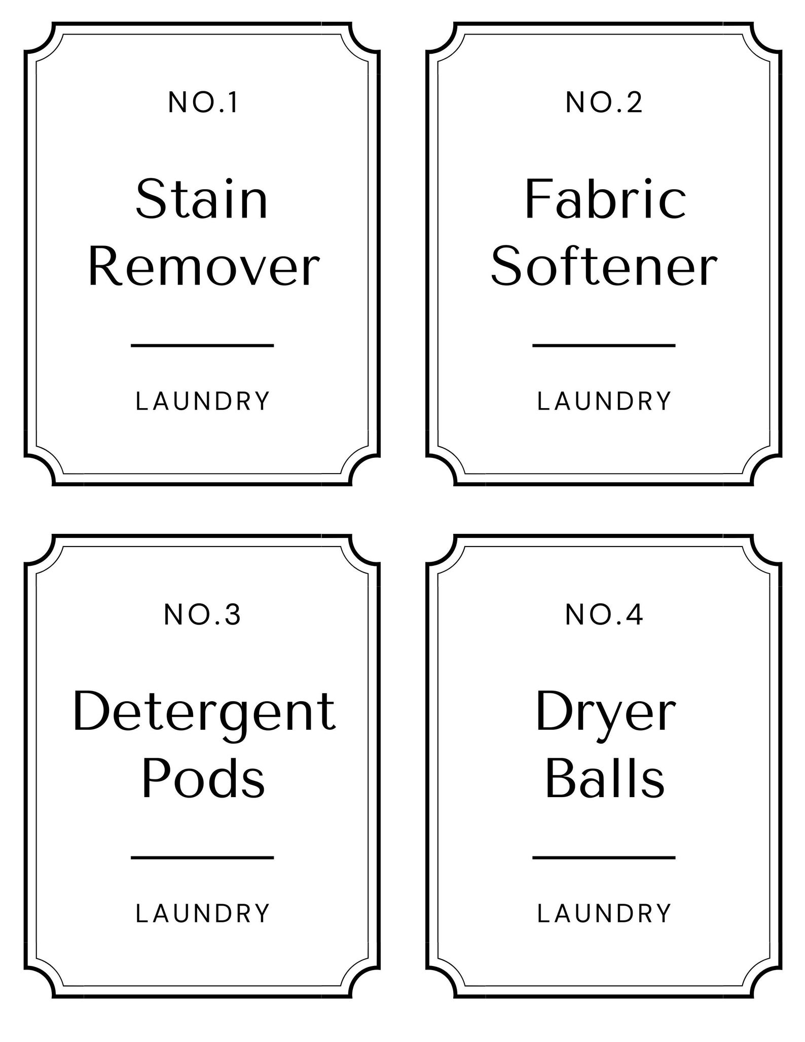 Minimalist White Laundry Labels, Downloadable Laundry Labels, Digital ...
