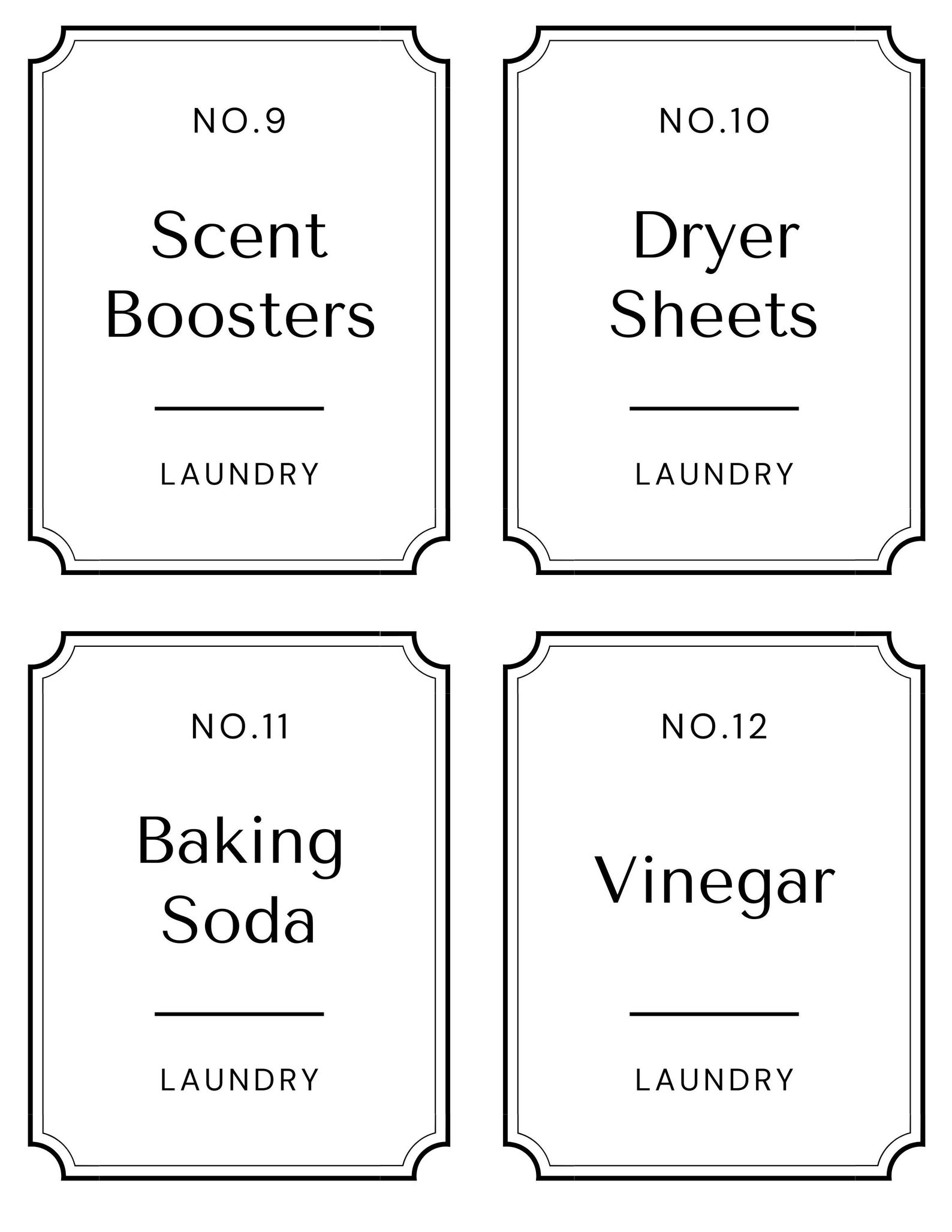 Minimalist White Laundry Labels, Downloadable Laundry Labels, Digital ...