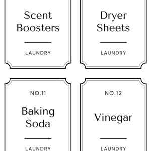 Minimalist White Laundry Labels, Downloadable Laundry Labels, Digital ...