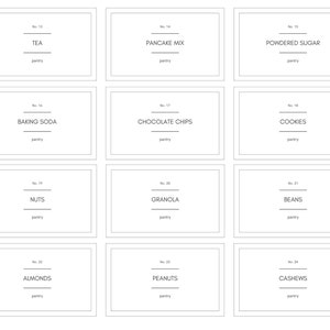Minimalist Pantry Labels, Downloadable Pantry Labels, Instant Download ...