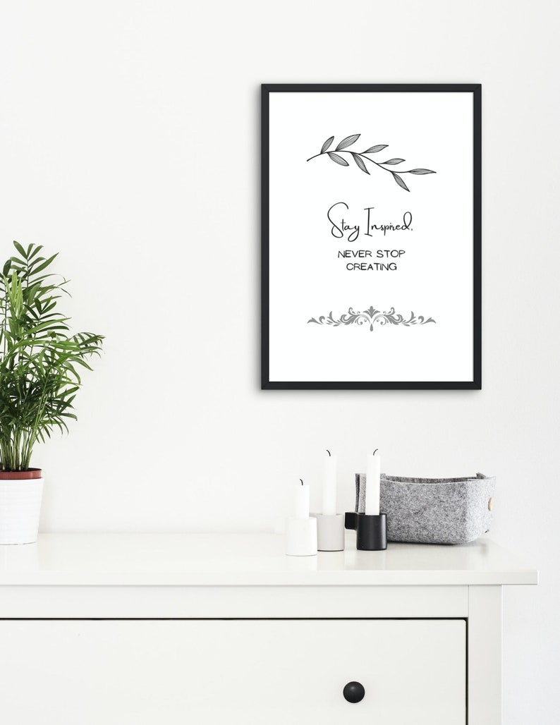 Minimalist Inspirational Wall Art, Office Decor Wall Art, Printable ...