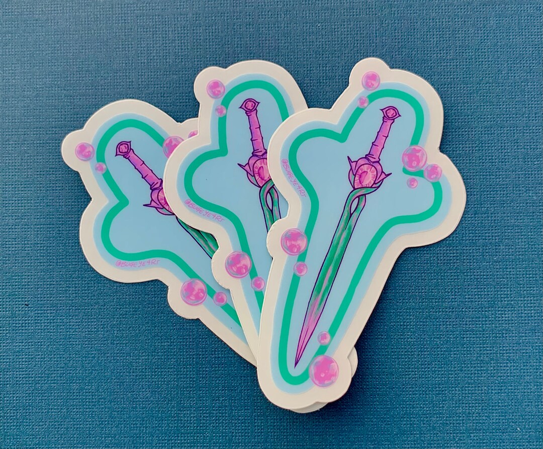 Bubblegum Sword Vinyl Sticker - Etsy