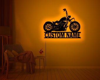 Motorcycle Led Sign - Etsy