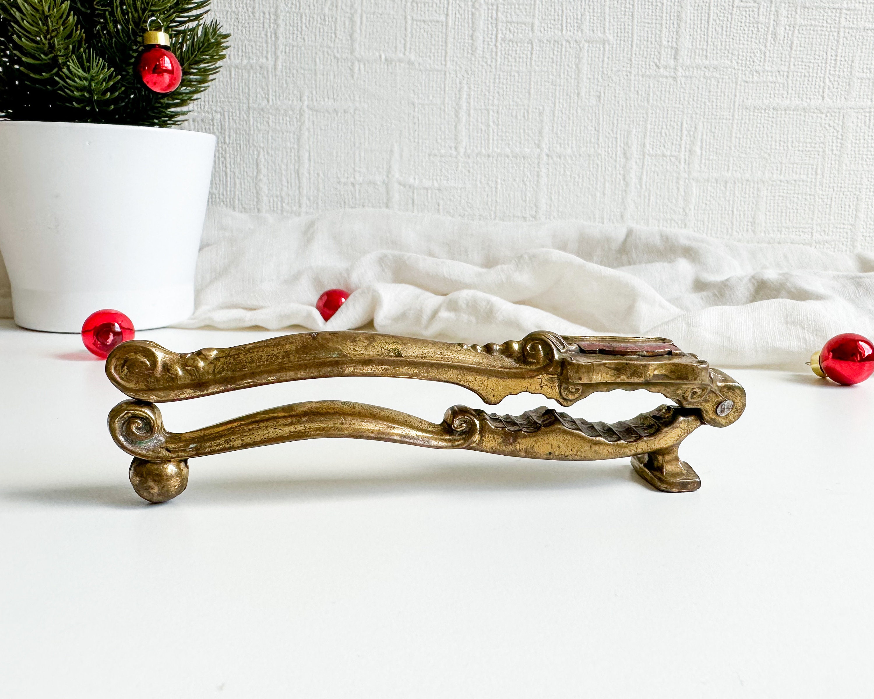 Vintage Brass Nutcracker, Antique Walnuts Hazelnuts Cracker, Solid ...