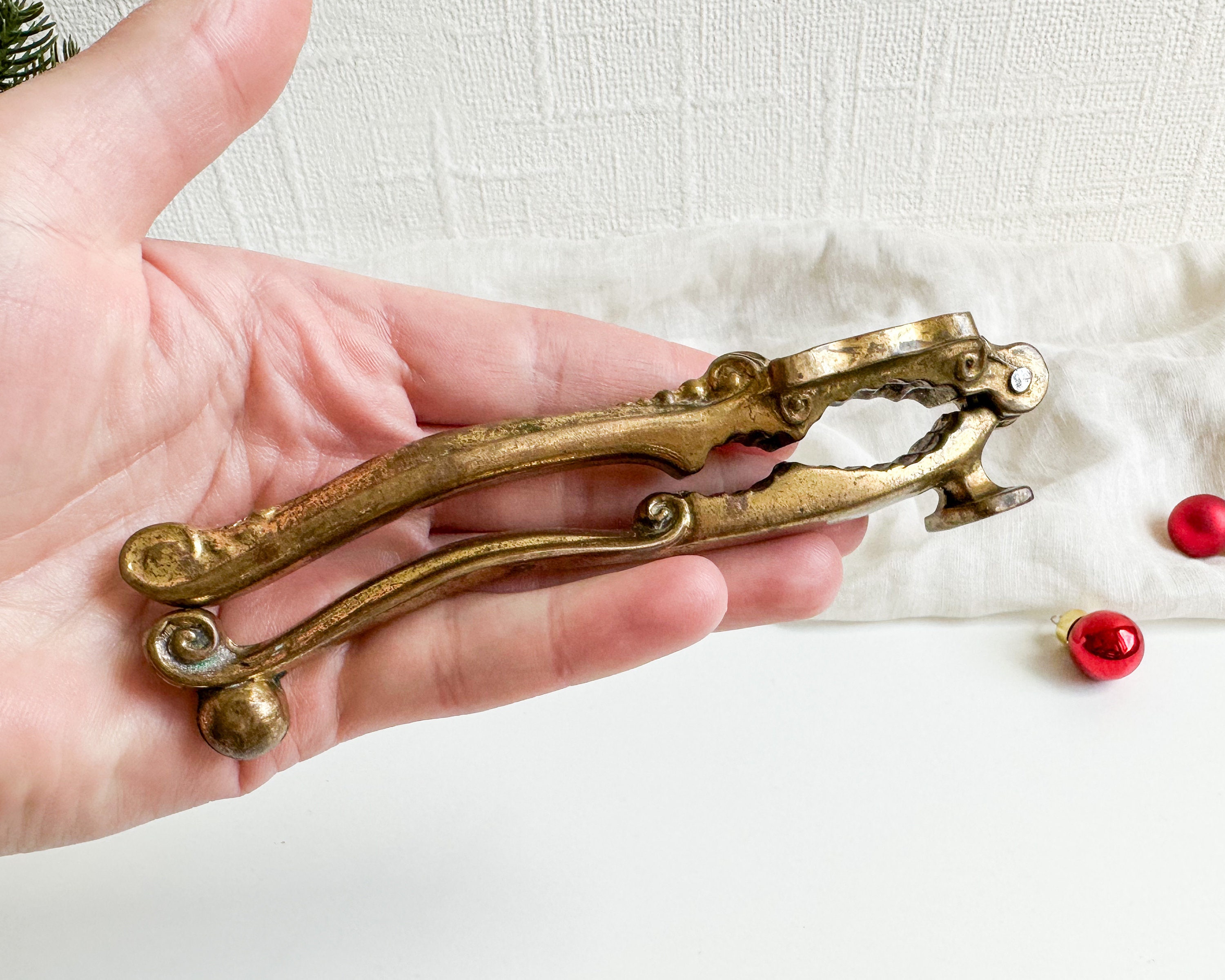 Vintage Brass Nutcracker, Antique Walnuts Hazelnuts Cracker, Solid ...