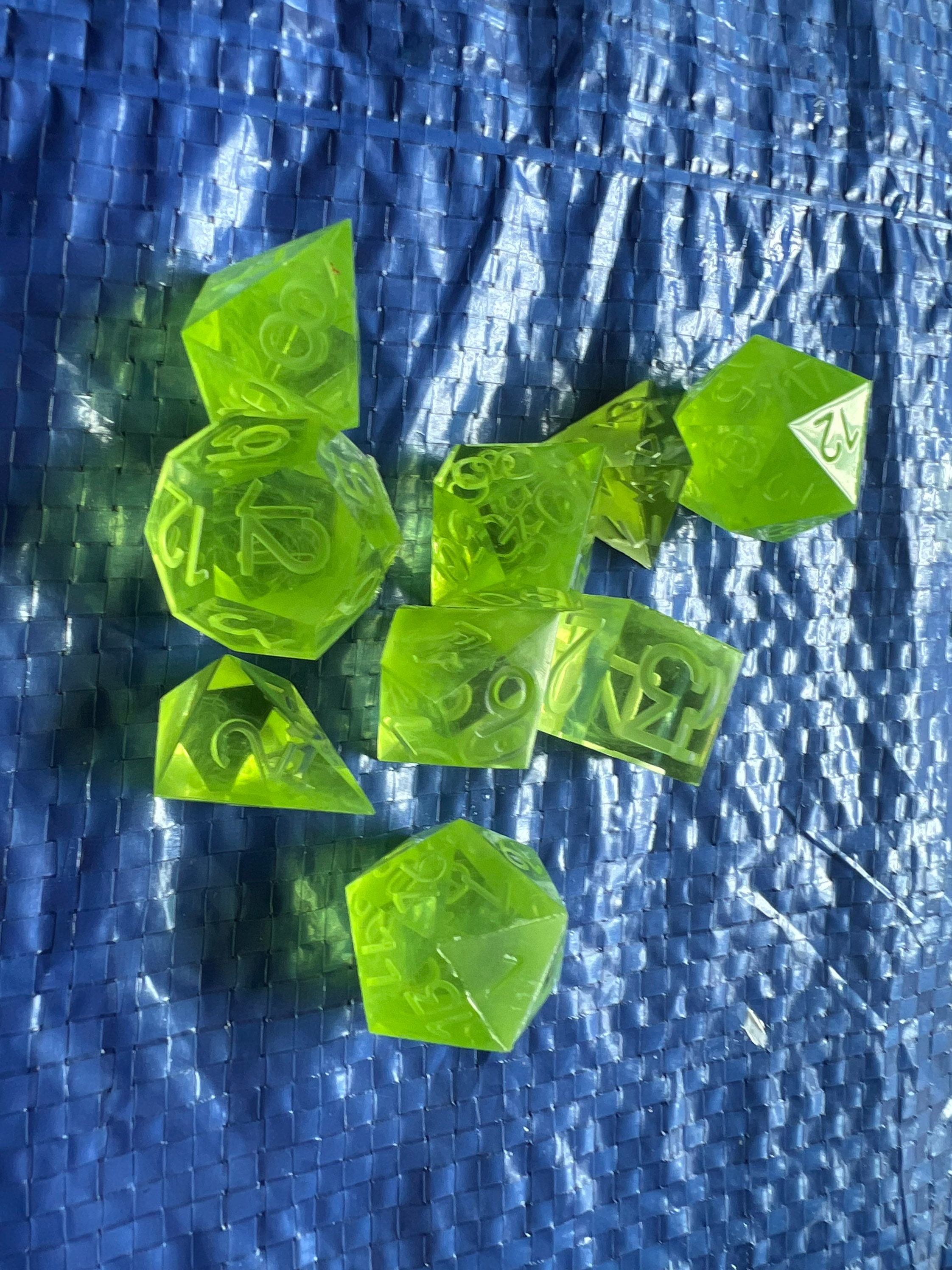 Custom Dice Set Plus Extra D20 and Crystal D4 - Etsy