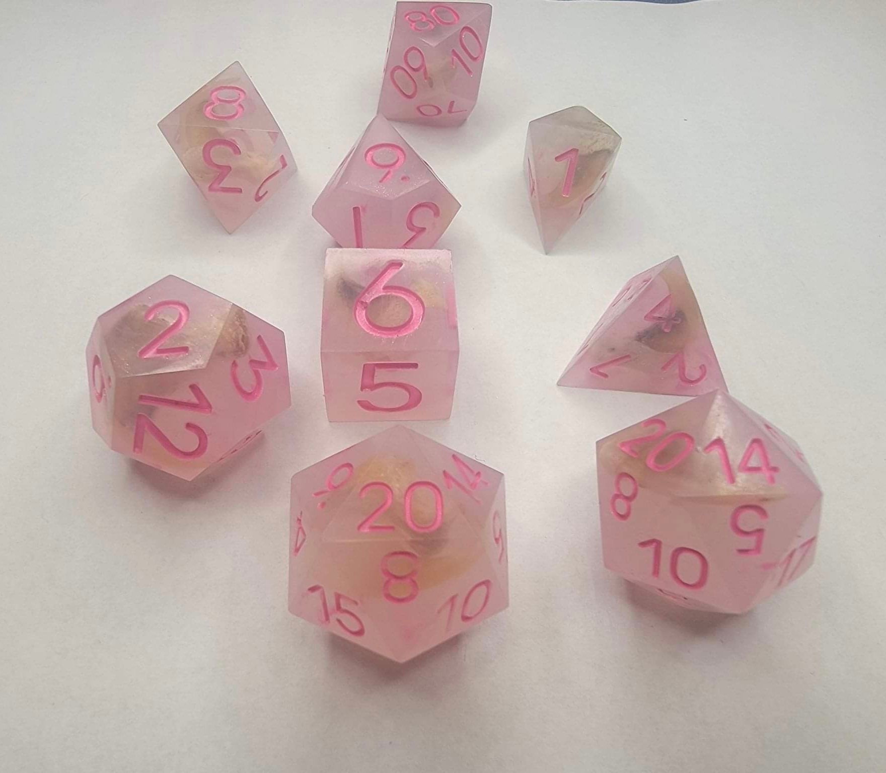 Custom Dice Set Plus Extra D20 and Crystal D4 - Etsy