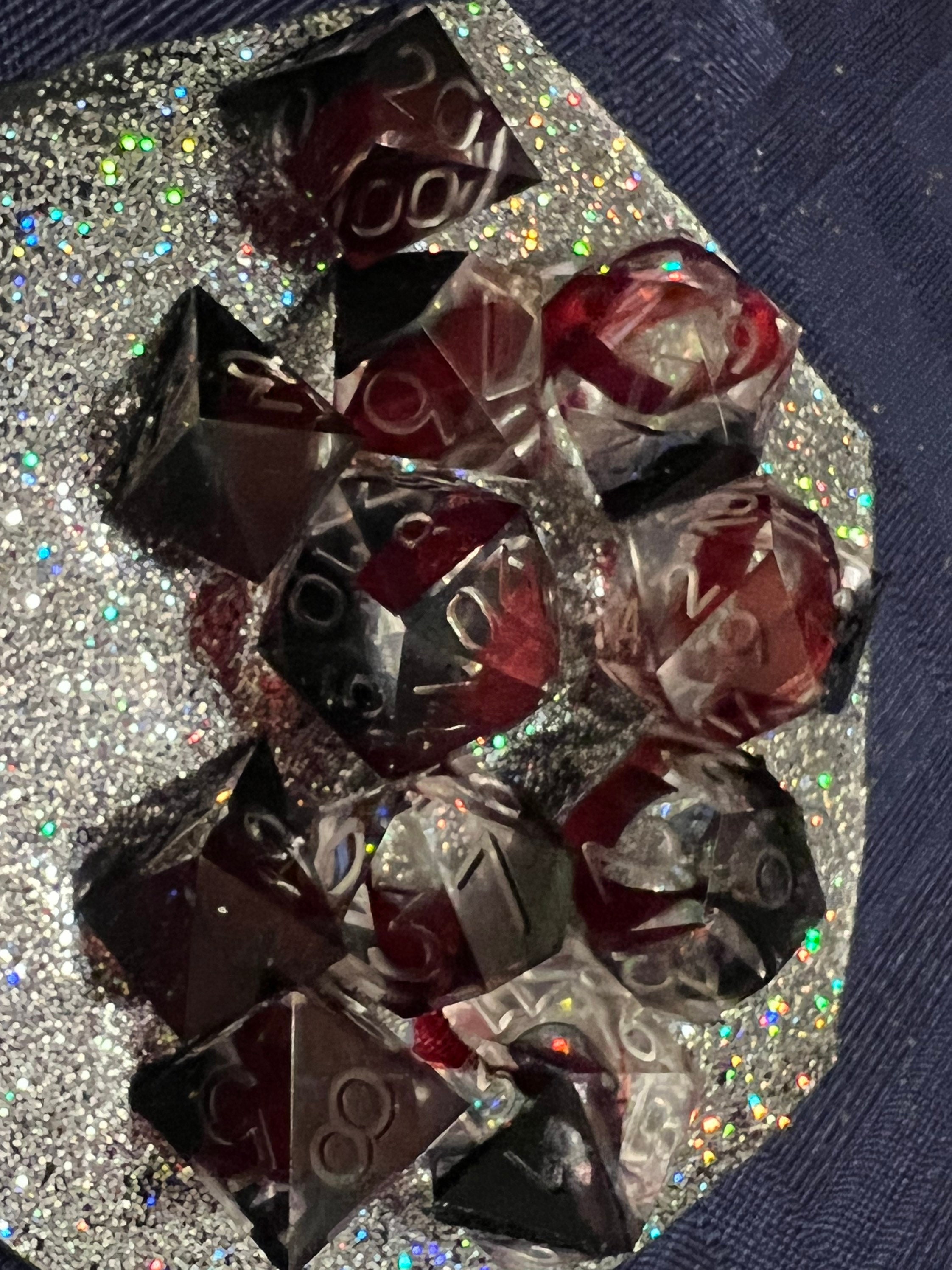 Custom Dice Set Plus Extra D20 and Crystal D4 - Etsy