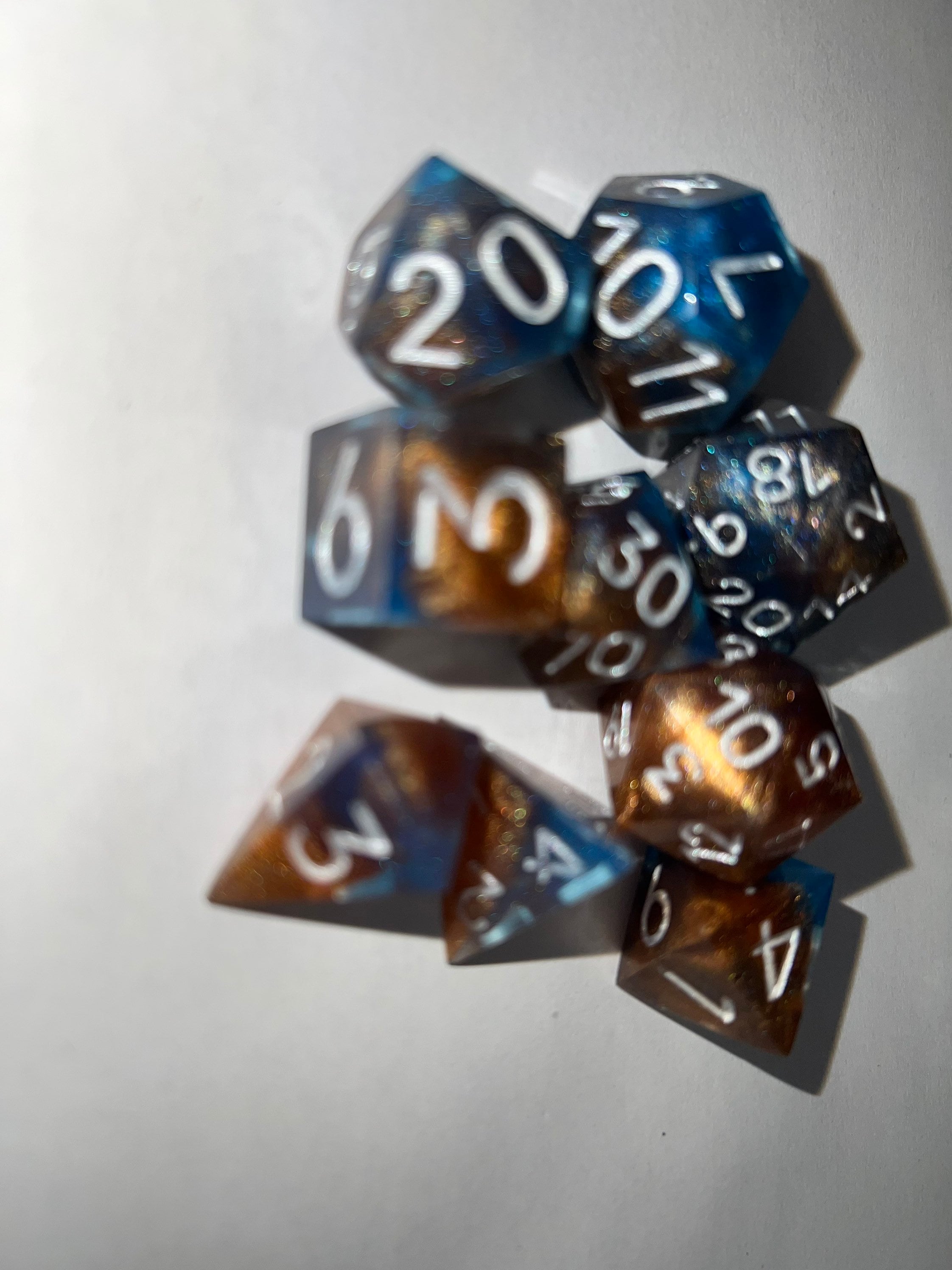 Custom Dice Set Plus Extra D20 and Crystal D4 - Etsy