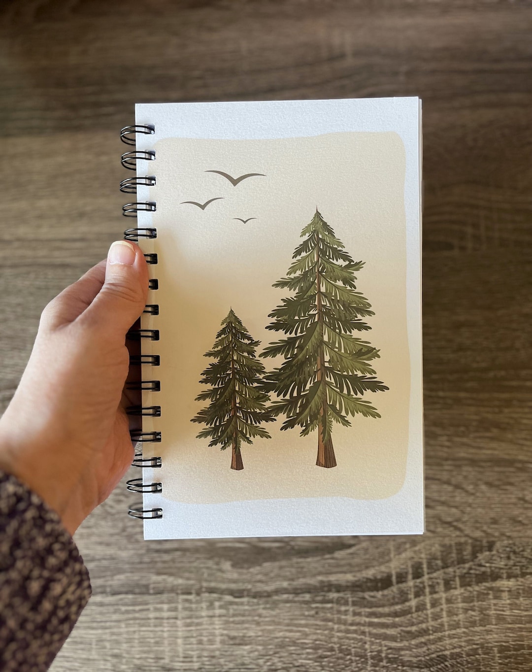 Pine Tree Spiral Journal, Nature Journal, Spiral Notebook, Spiral ...