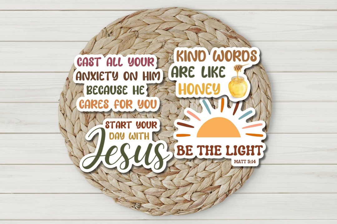 Christian Sticker Pack, Bible Verse Sticker Pack, Jesus Stickers, Faith ...