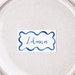 Watercolor Scallop Place Card Template: Blue Beach Wedding (digital ...