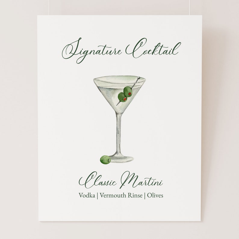 Martini Signature Cocktail TEMPLATE, Vodka Up, Vodka Martini With ...