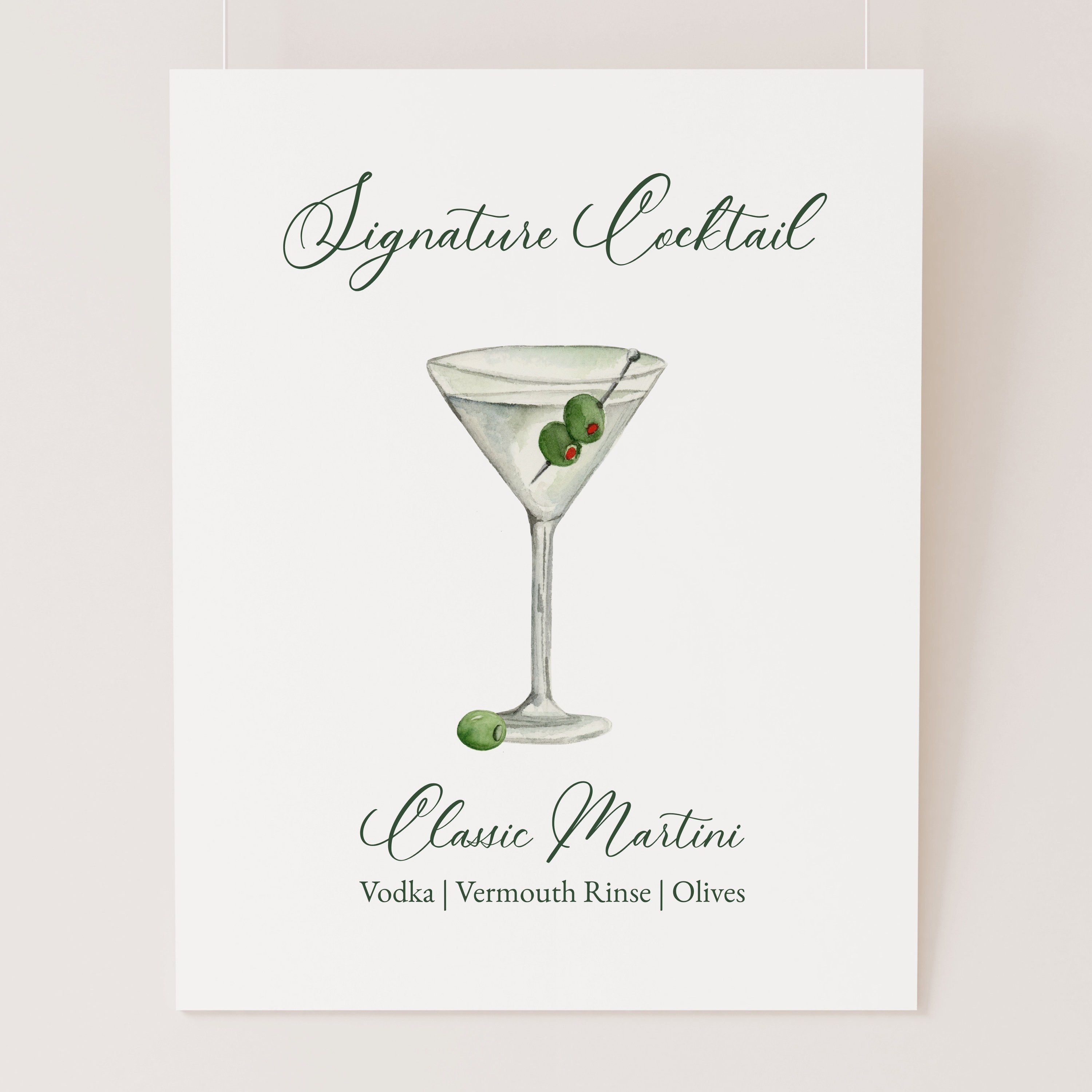 Martini Signature Cocktail TEMPLATE, Vodka Up, Vodka Martini With ...