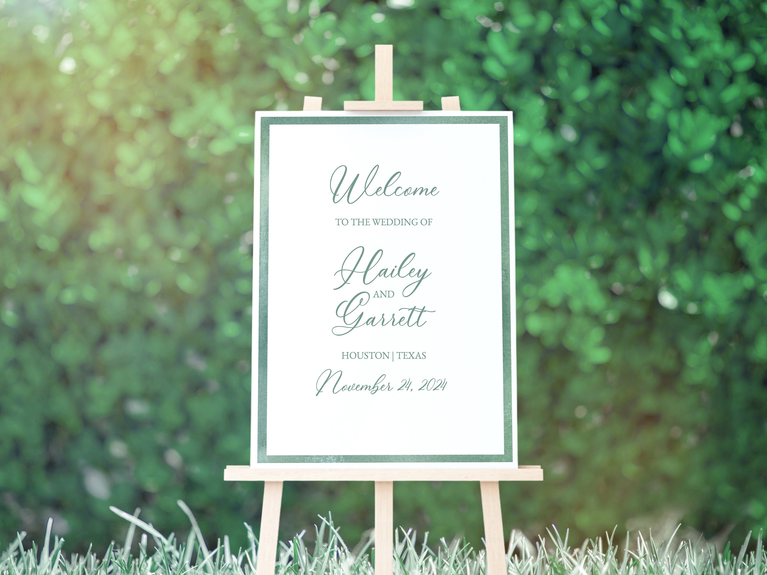 Sage Green Watercolor Welcome Sign Welcome Sign Template - Etsy