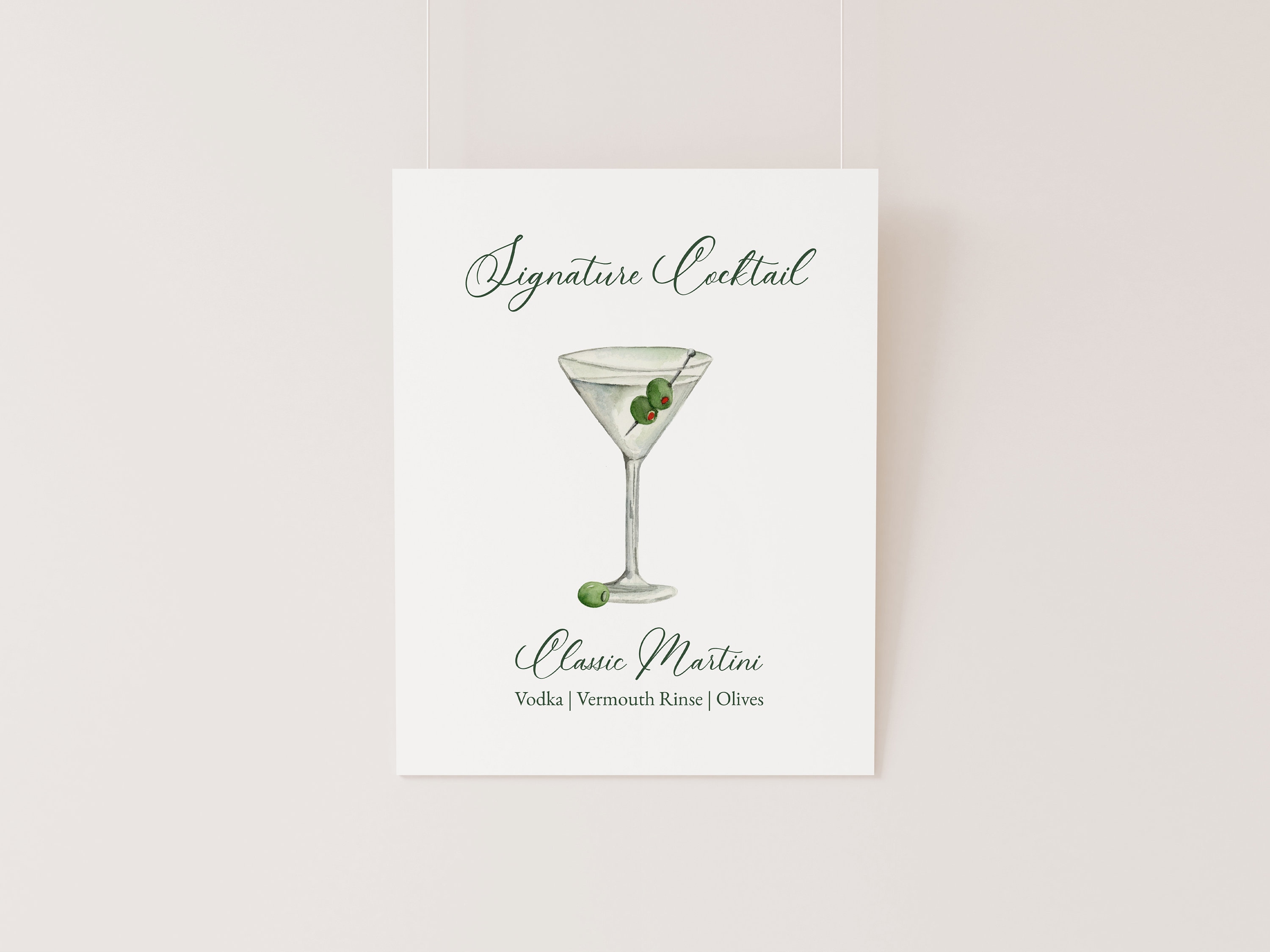 Martini Signature Cocktail TEMPLATE, Vodka Up, Vodka Martini With ...