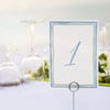 Light Blue Watercolor Frame Table Numbers TEMPLATE, Printable Table ...